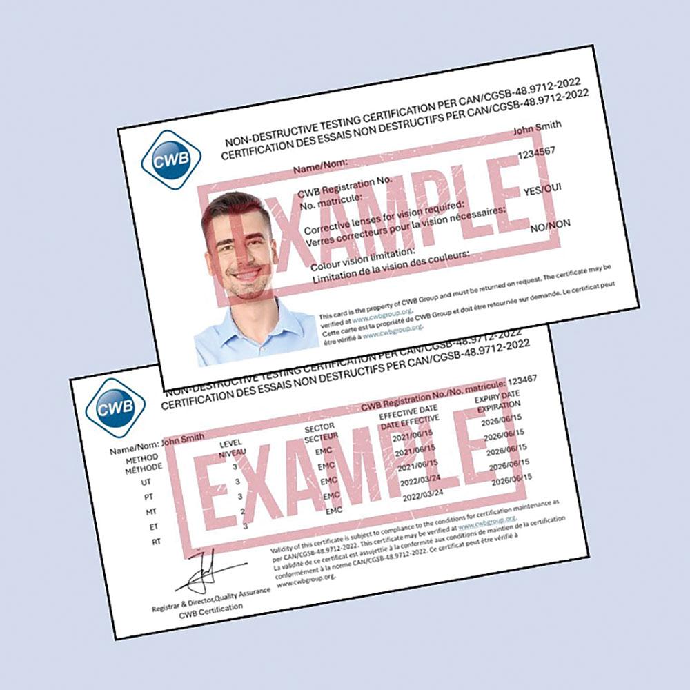 CWB’s NDT personnel certification expansion