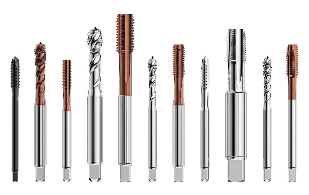 Threading taps optimized for material groups